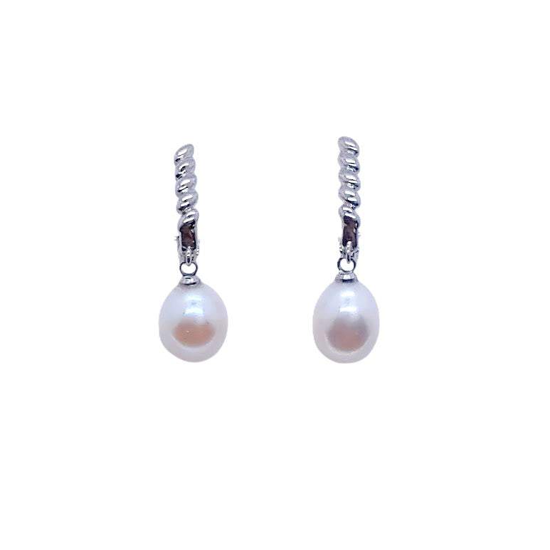 Freshwater Pearl Hoop Earrings – CHOMEL